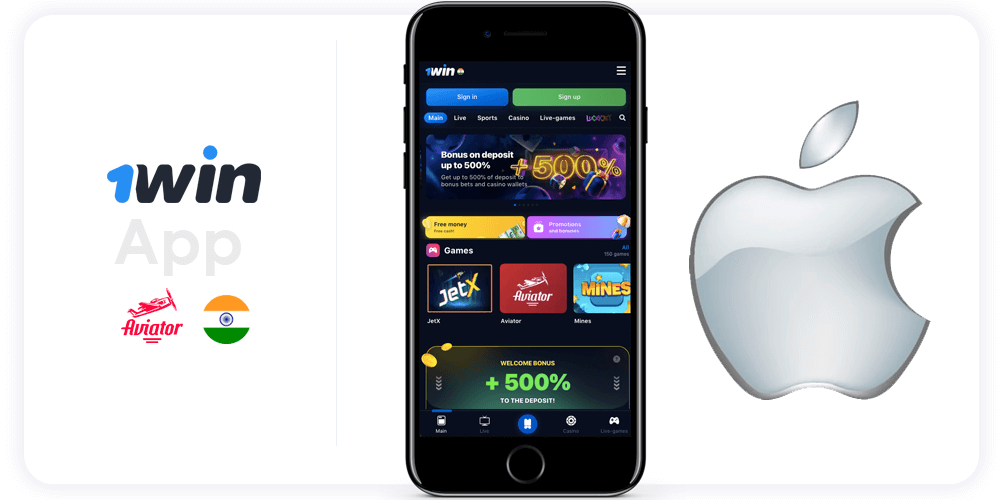Aplicación 1win Aviator para Android e iOS